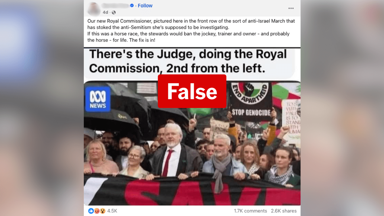 No, royal commission head not pictured at…