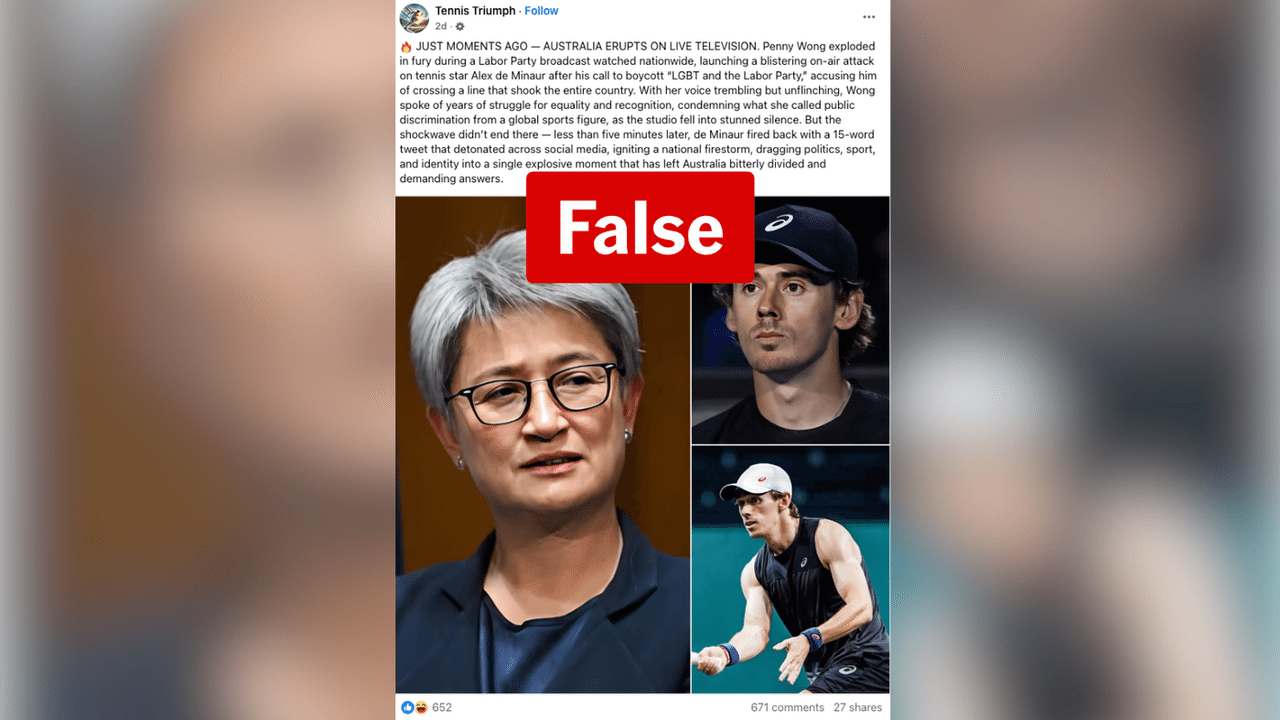 Disinformation pages serve fake quotes from Aussie…